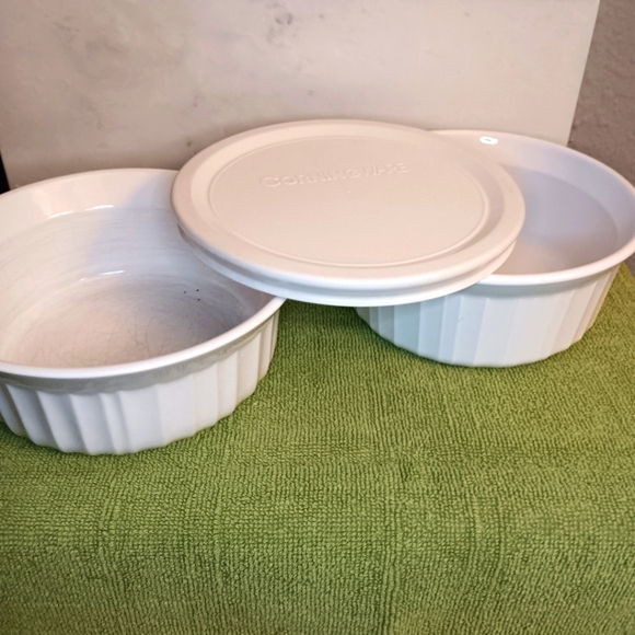 Corningware | Dining | Corning Ware French White Casseroles Set Of 2 ...